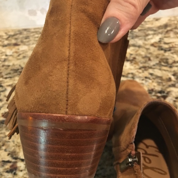 Sam Edelman | Shoes | Sam Edelman Suede Tan Booties 6 | Poshmark